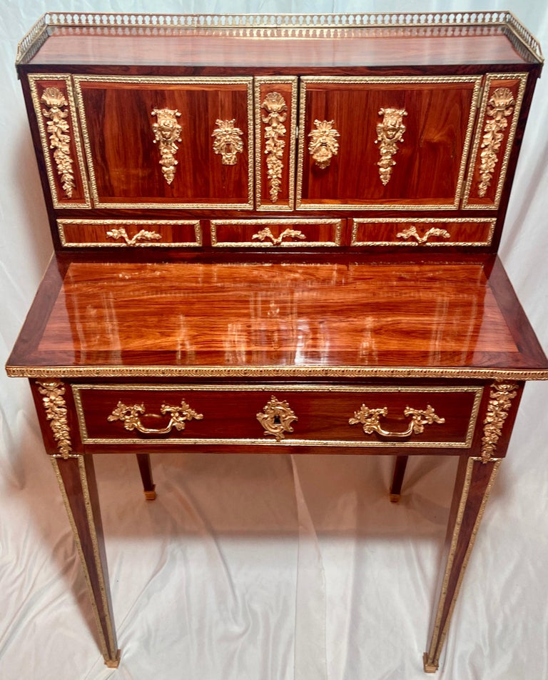 Antique French Bronze D' Ore Mounted Escritoire Writing Desk, Circa ...