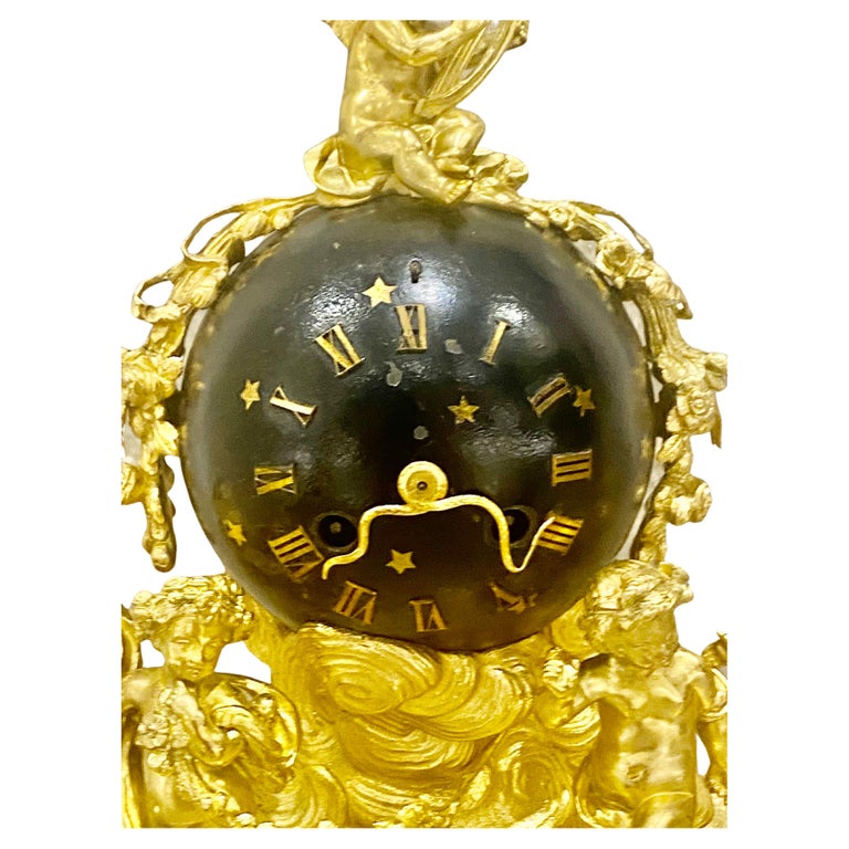Antique French Bronze Dore 3 Piece Clock Set Cherubs Putti After ...