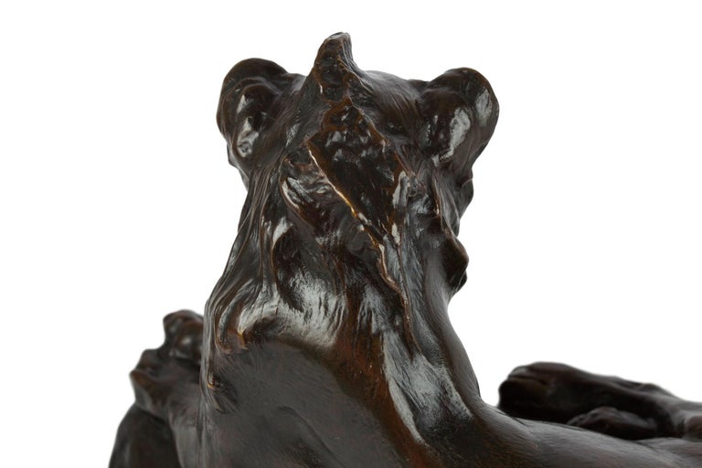 Antique French Bronze Sculpture "Lion Cub of Atlas" Victor Peter and ...