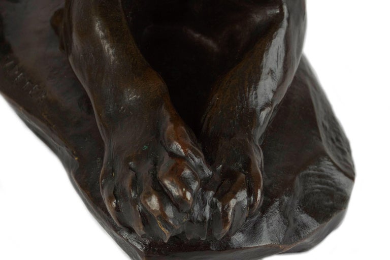 Antique French Bronze Sculpture "Lion Cub of Atlas" Victor Peter and ...