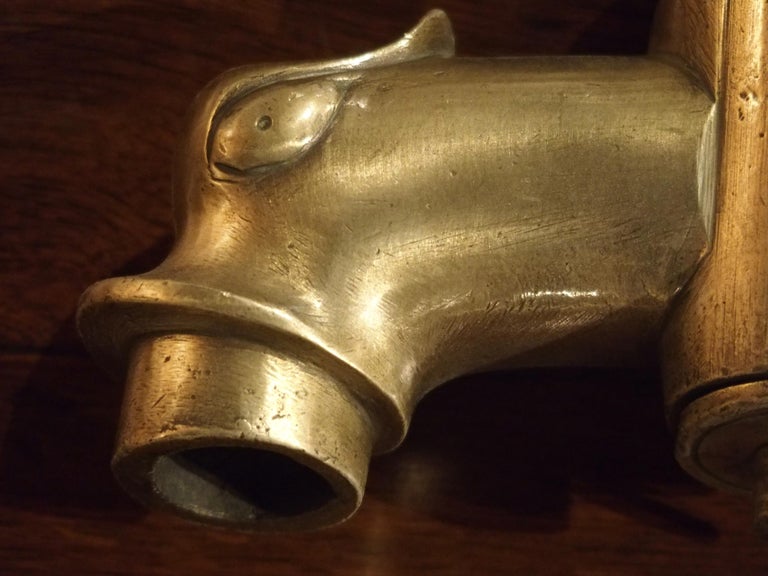 Antique French Bronze Stylized Dolphin Spout, 19th Century at 1stDibs