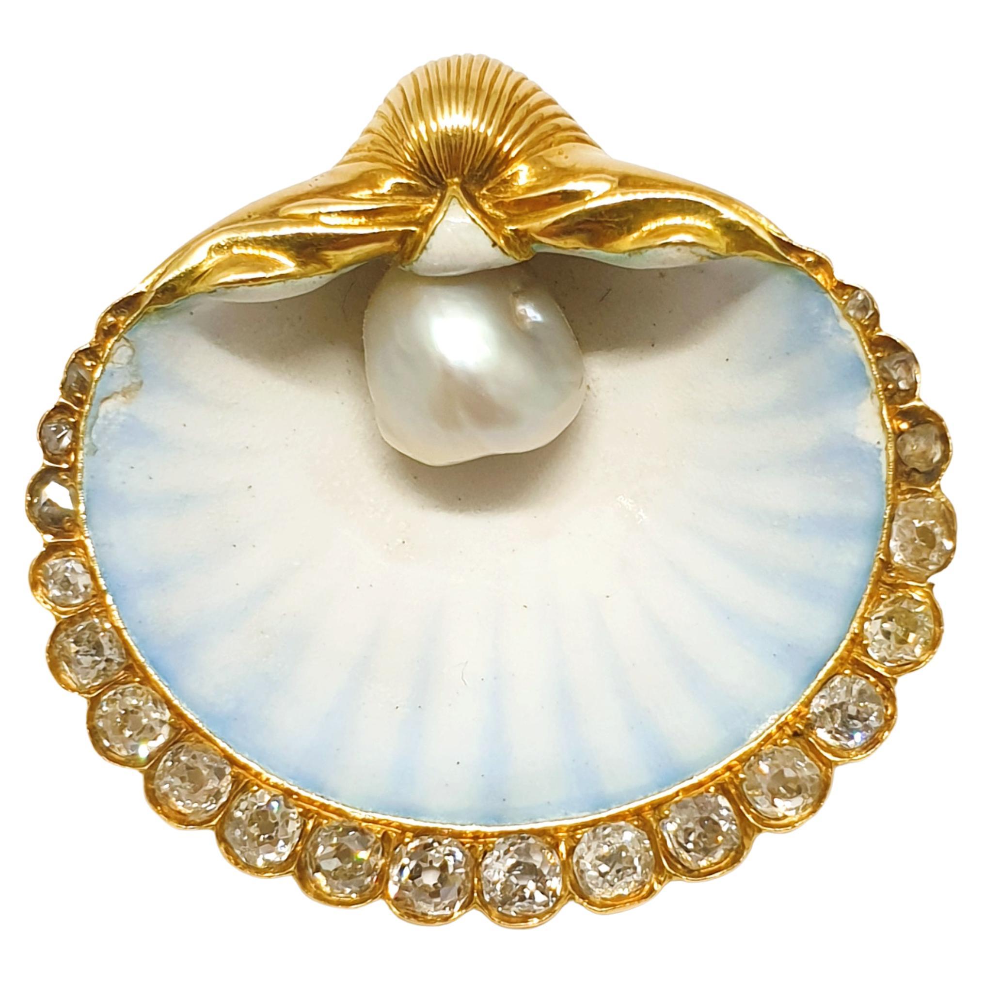 Antique Coque de Perle Brooch c1760 at 1stDibs