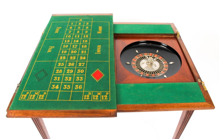 Antique French Burr Walnut Games Roulette Table, 19th Century at ...