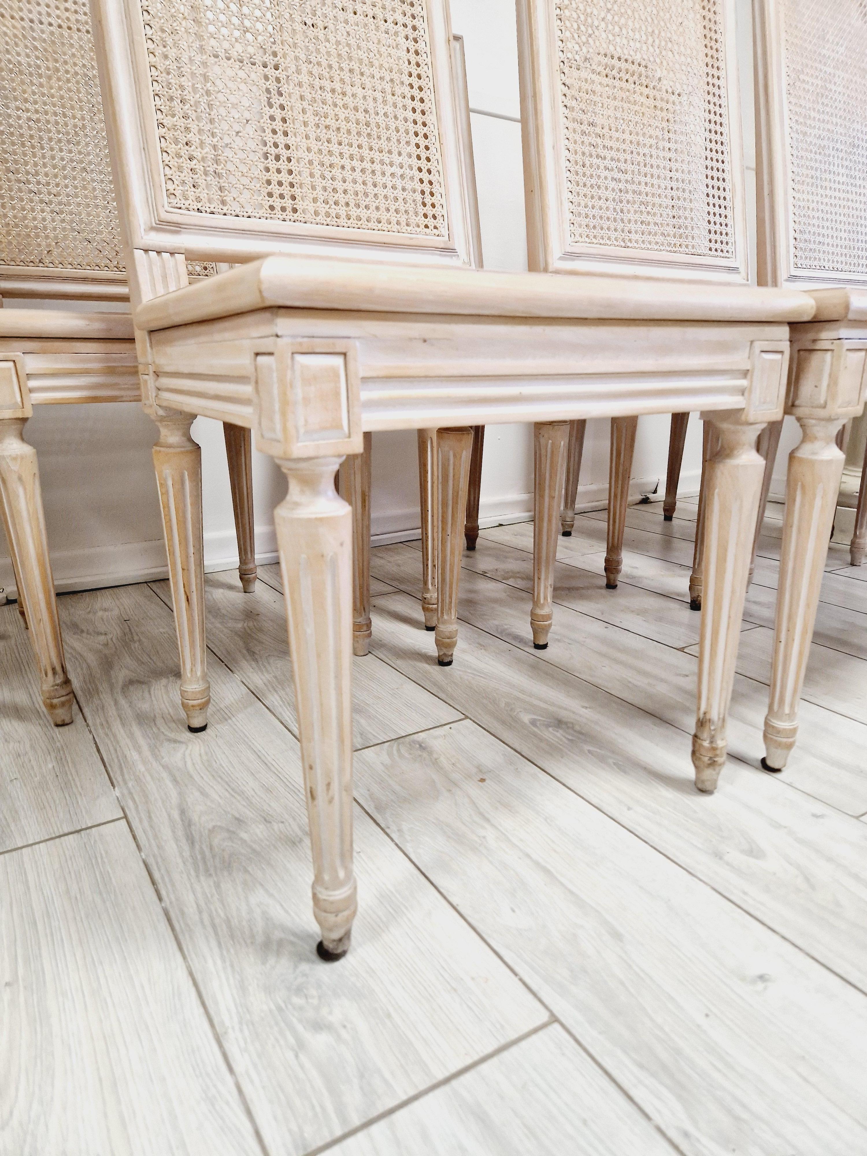 Antique French Cane Dining Chairs For Sale at 1stDibs
