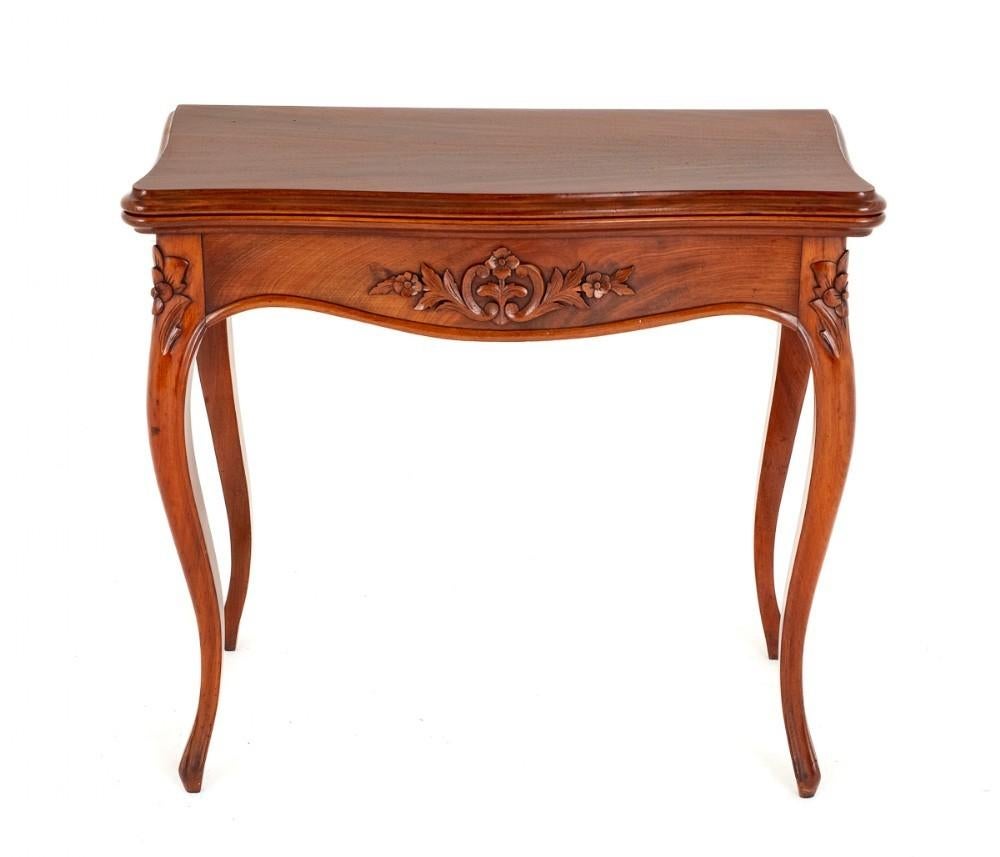 Antique French Card Table Mahogany Games 1870 For Sale at 1stDibs