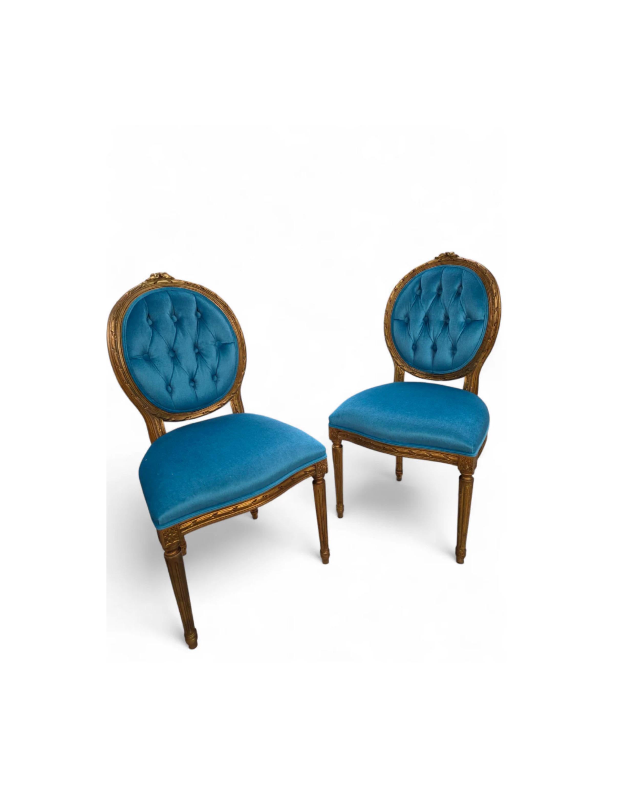 Antique French Carved Chairs Newly Reupholstered - Set of 4 For Sale at ...