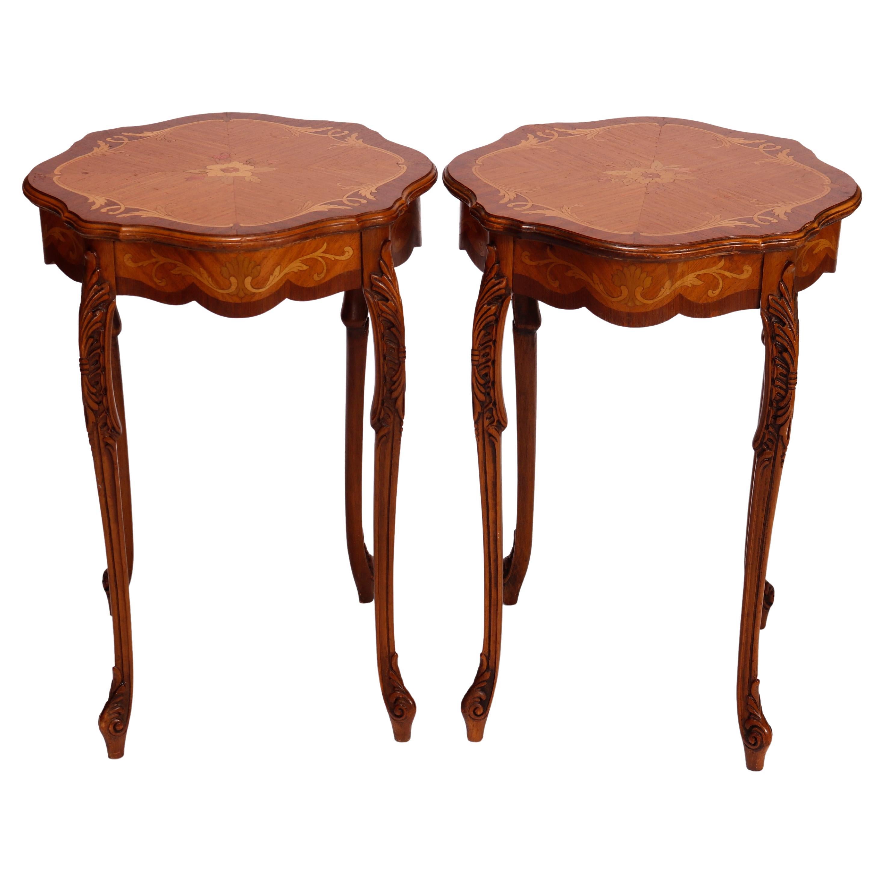 Antique Turkish Carved and Inlaid Side Table at 1stDibs