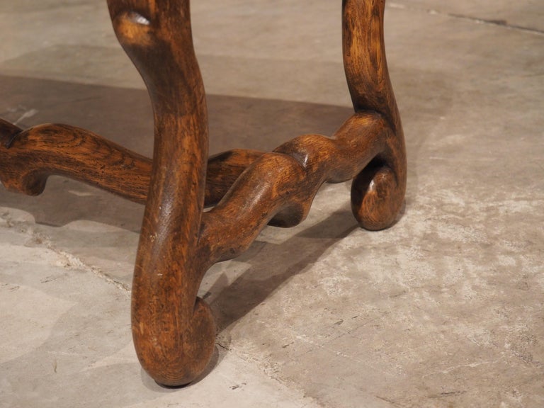 Antique French Carved Oak "Os De Mouton" Tabouret Stool, circa 1900 For ...