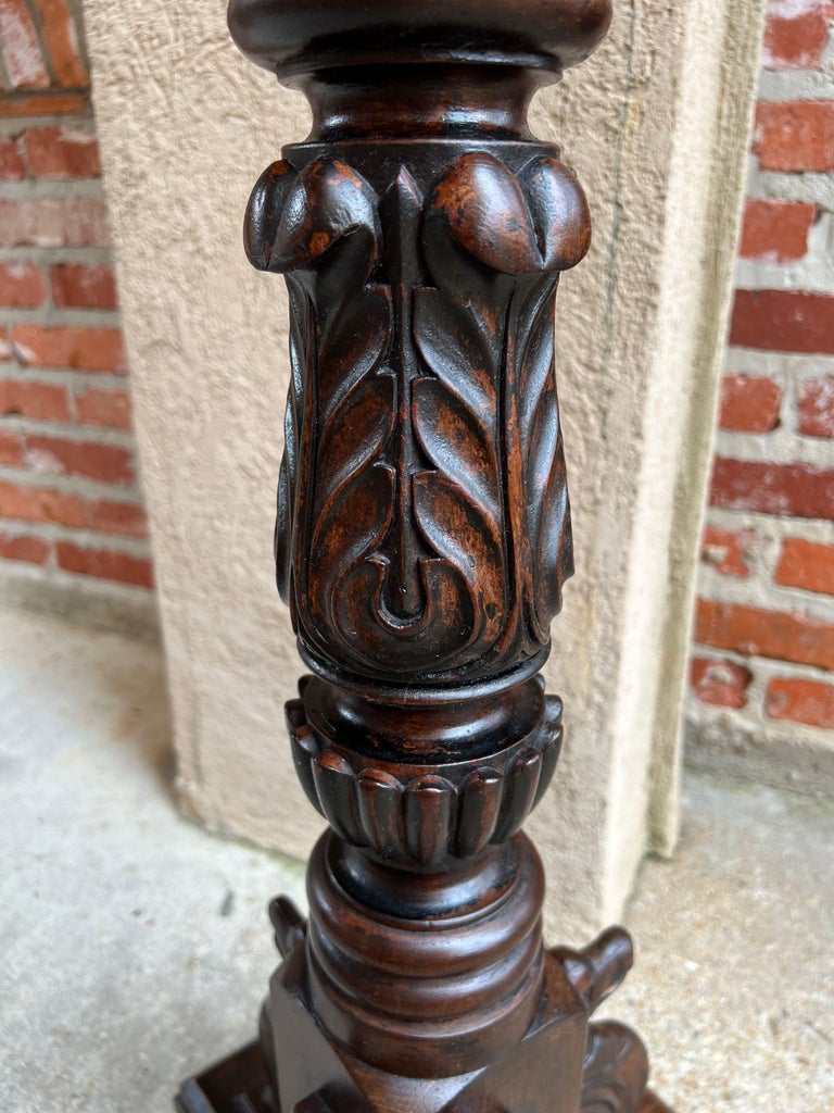 Antique French Carved Pedestal Plant Stand Bronze Column Display ...