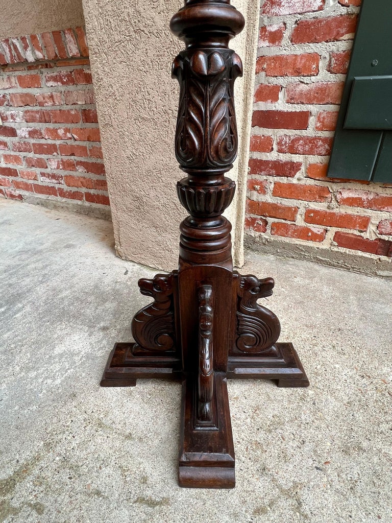 Antique French Carved Pedestal Plant Stand Bronze Column Display ...