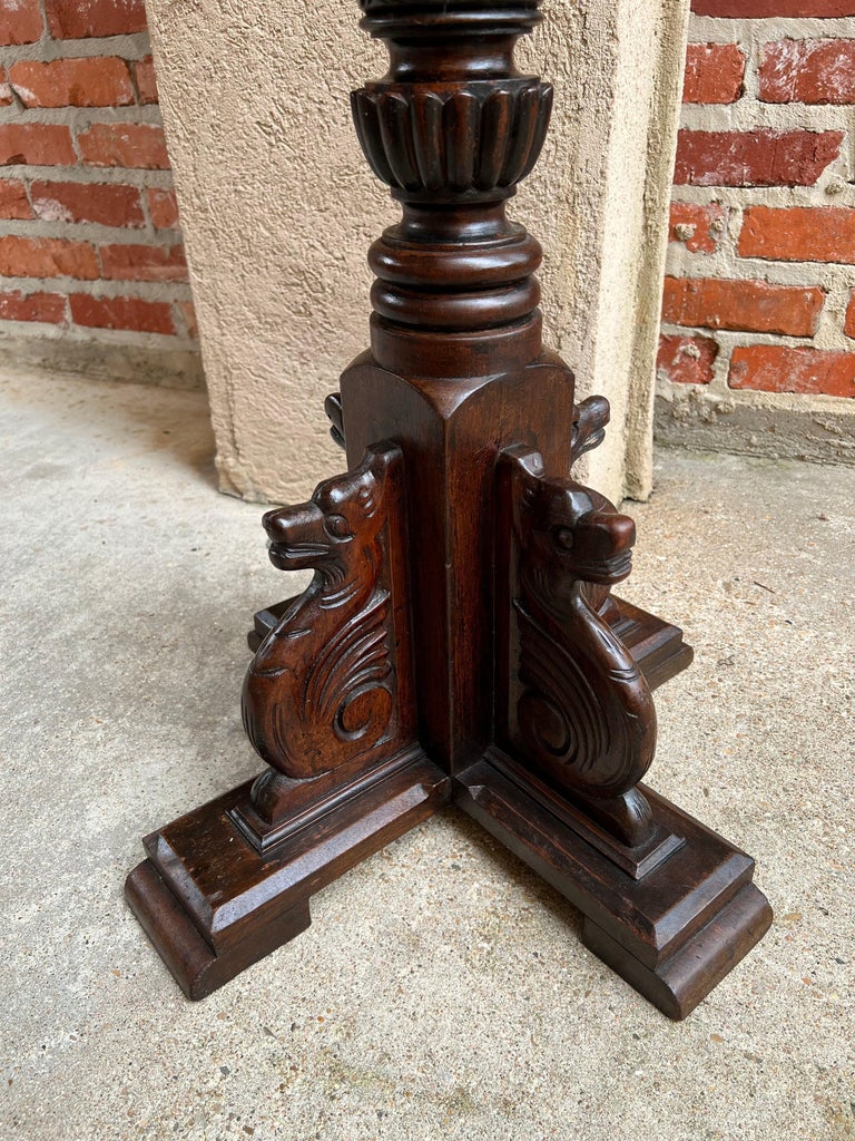 Antique French Carved Pedestal Plant Stand Bronze Column Display ...