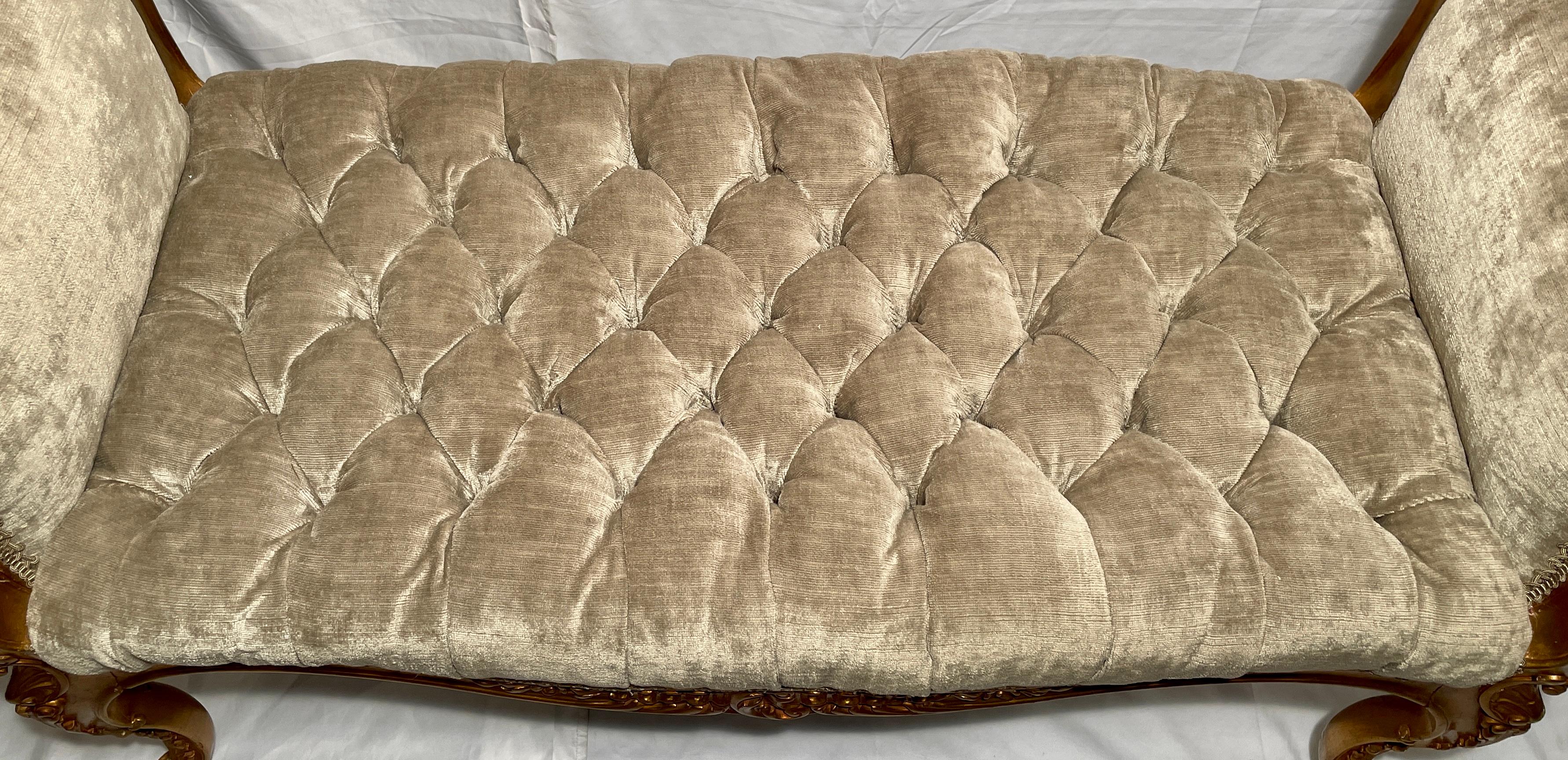 Antique French Carved Wood with Gold Leaf Bench, circa 1890 For Sale at ...