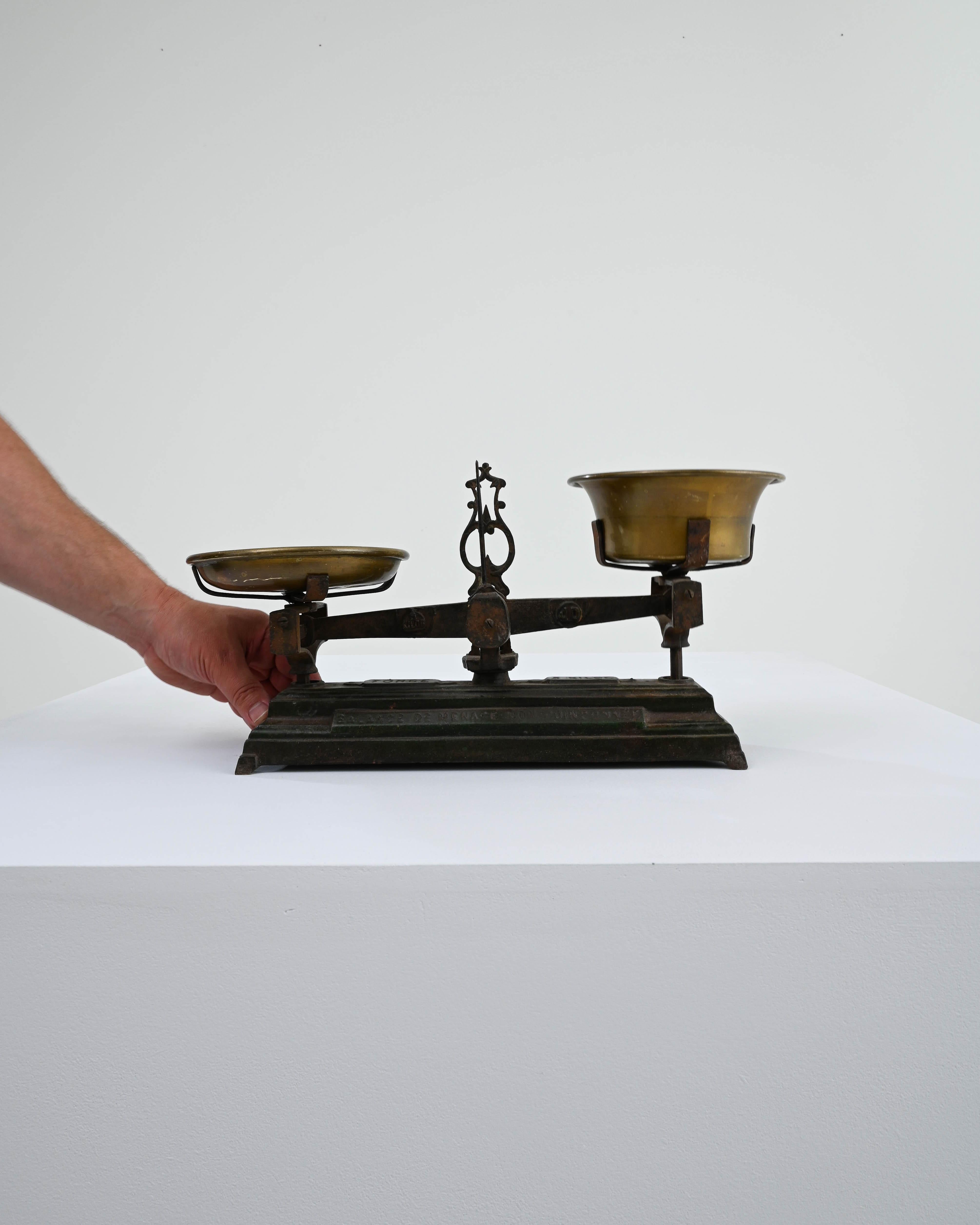 Antique French Cast Iron Scale at 1stDibs