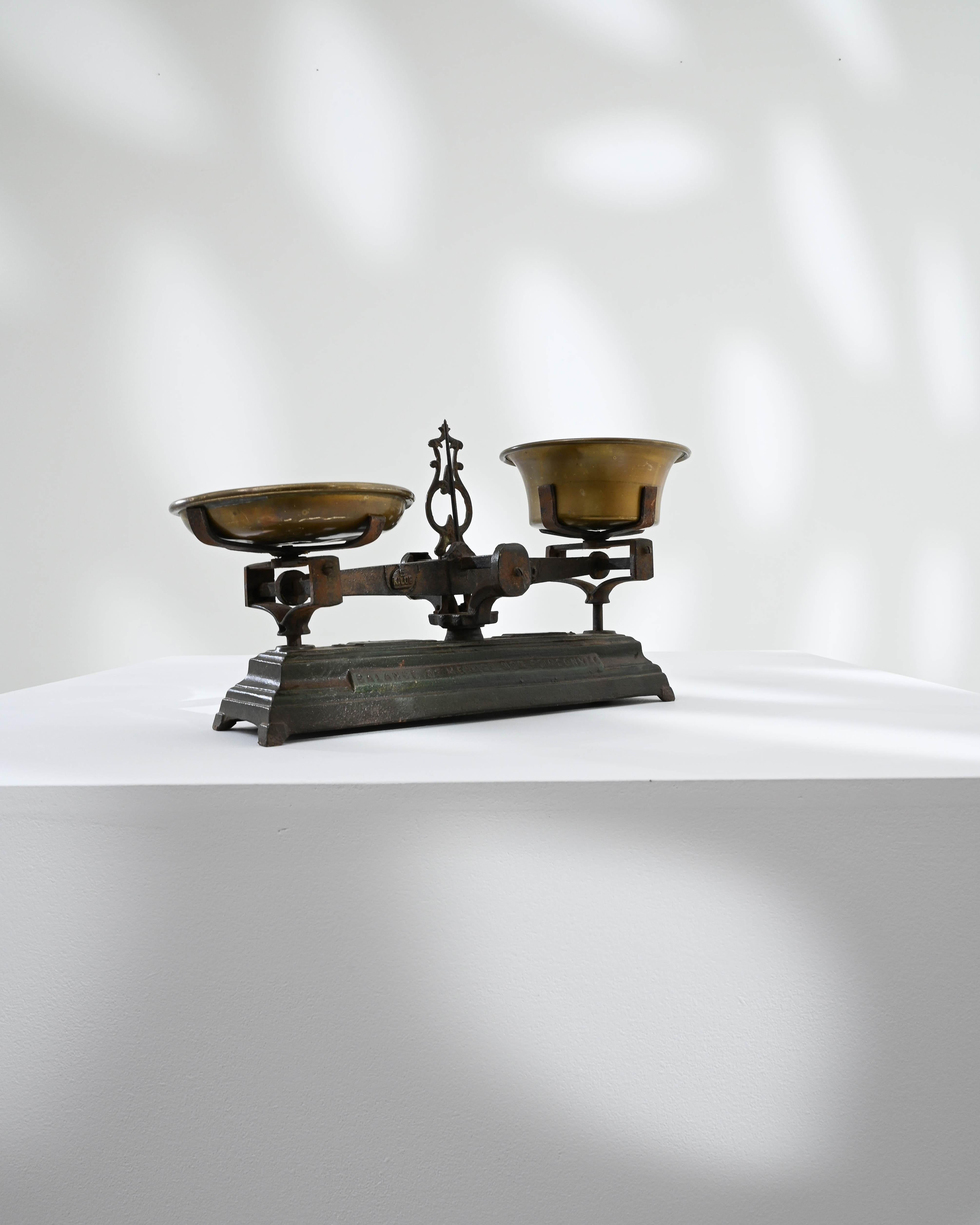 Antique French Cast Iron Scale at 1stDibs