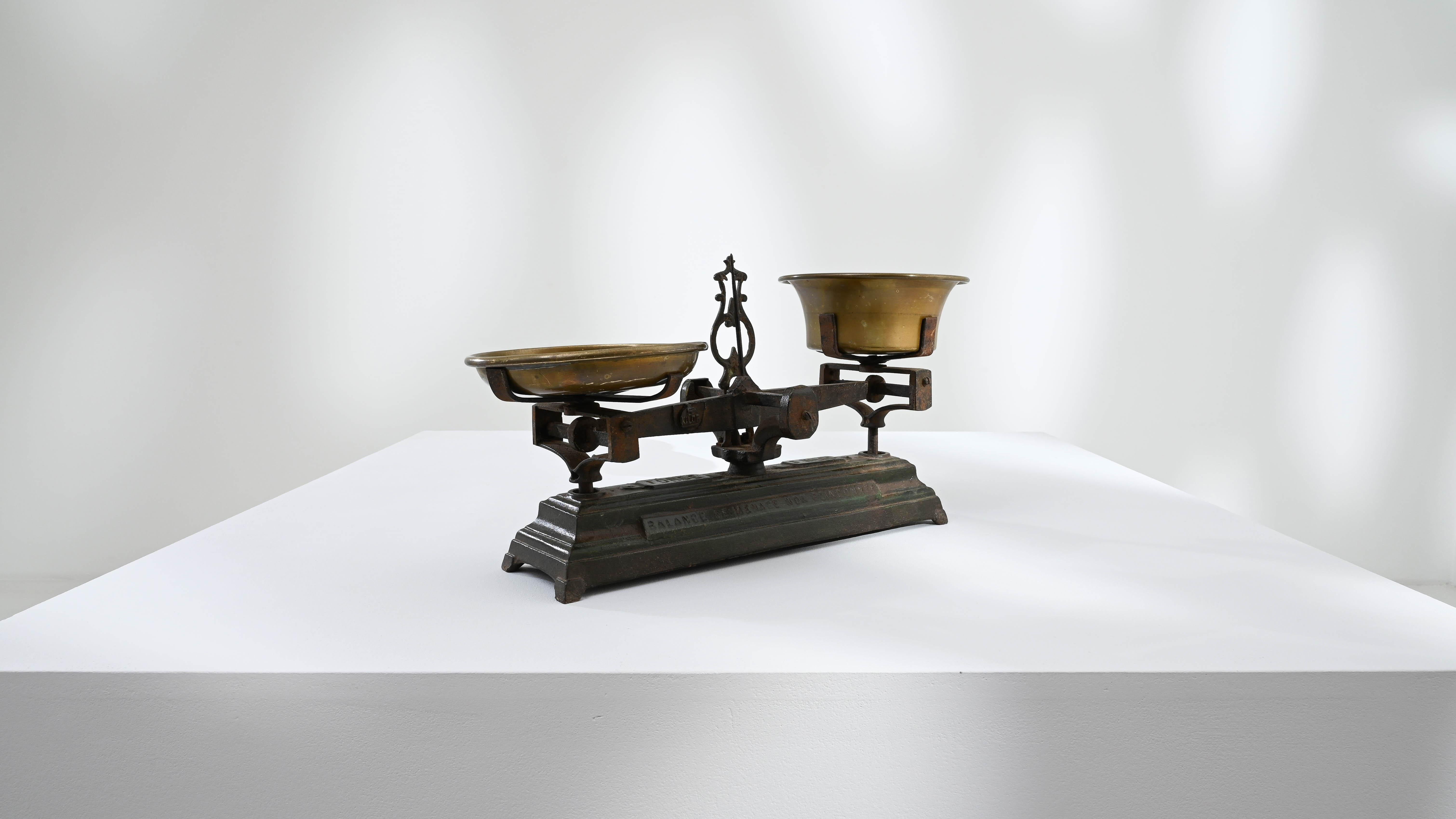 Antique French Cast Iron Scale at 1stDibs