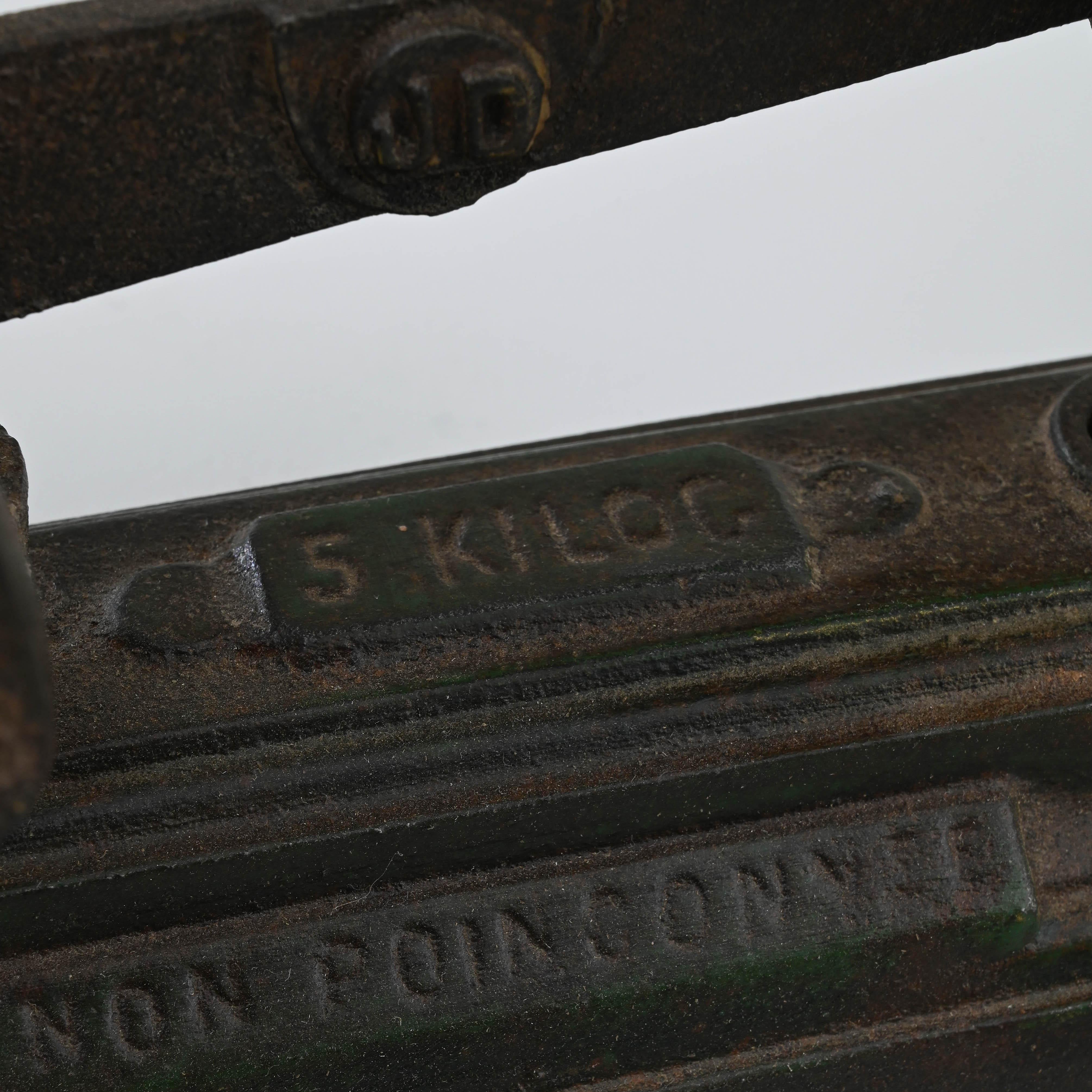 Antique French Cast Iron Scale at 1stDibs