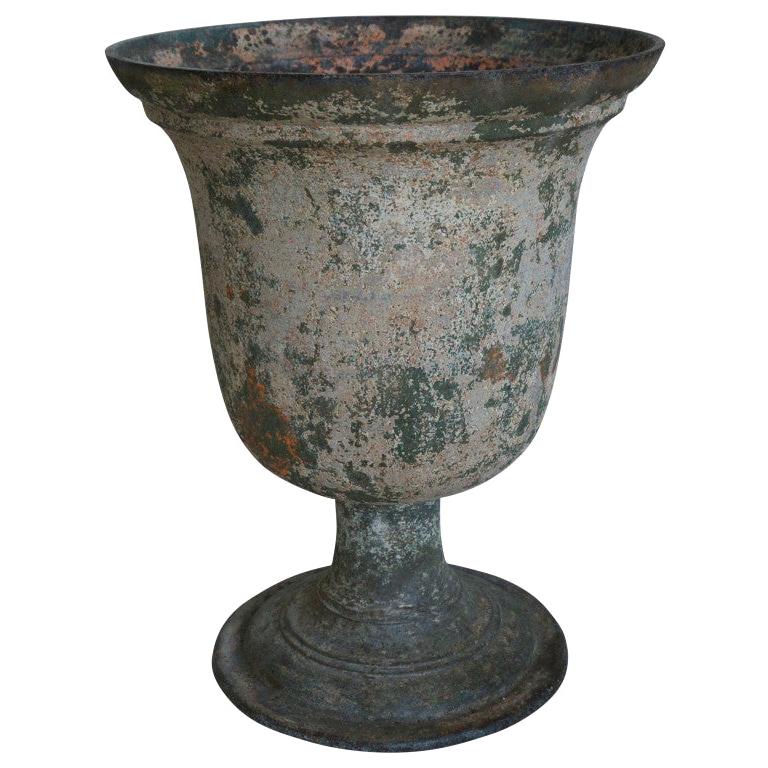 Antique French Cast Iron Urn For Sale at 1stDibs