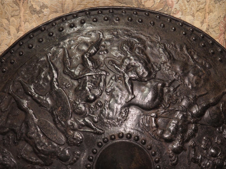 Antique French Cast Iron Wall Shield, C. 1890 at 1stDibs