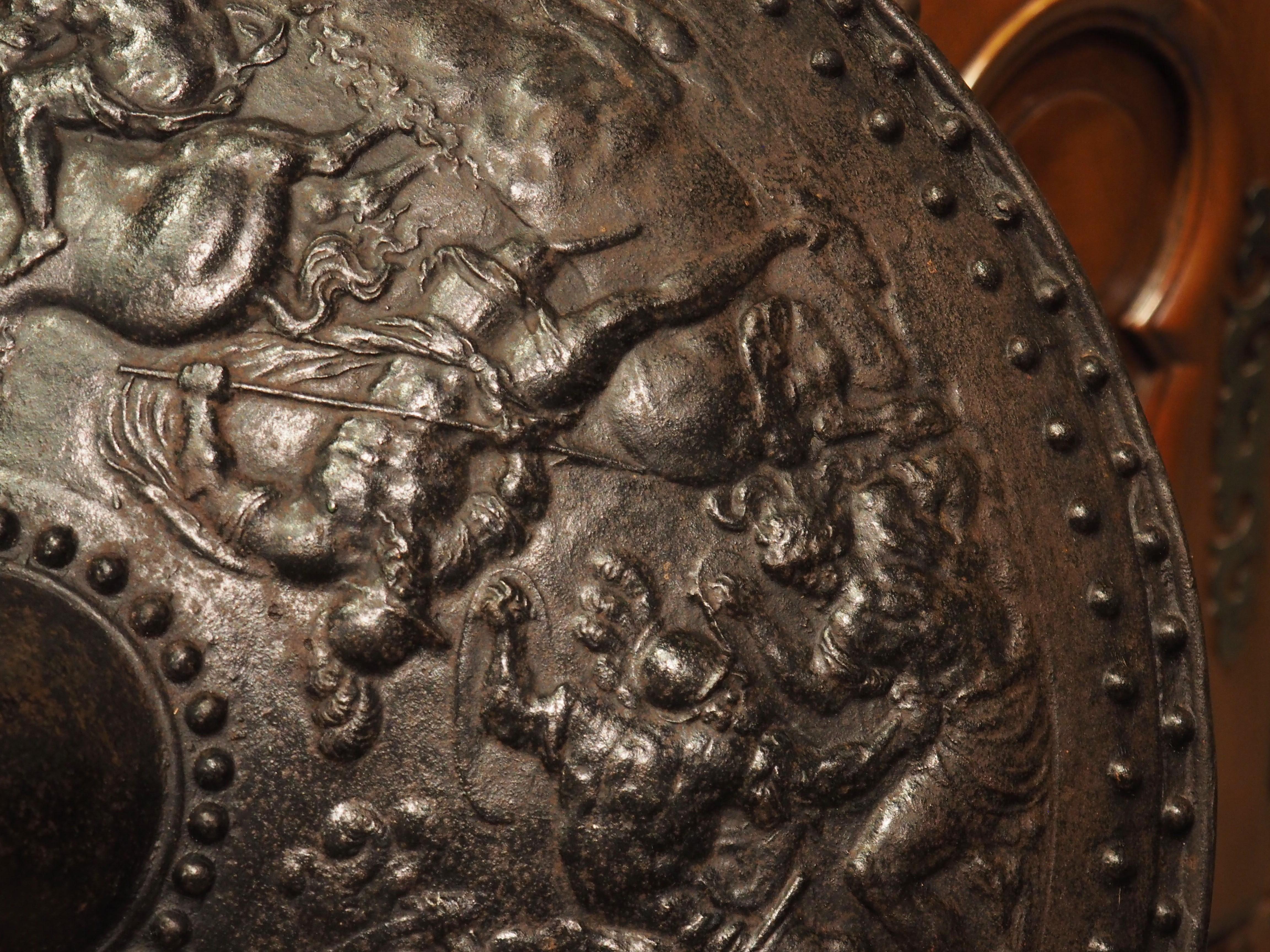 Antique French Cast Iron Wall Shield, C. 1890 at 1stDibs