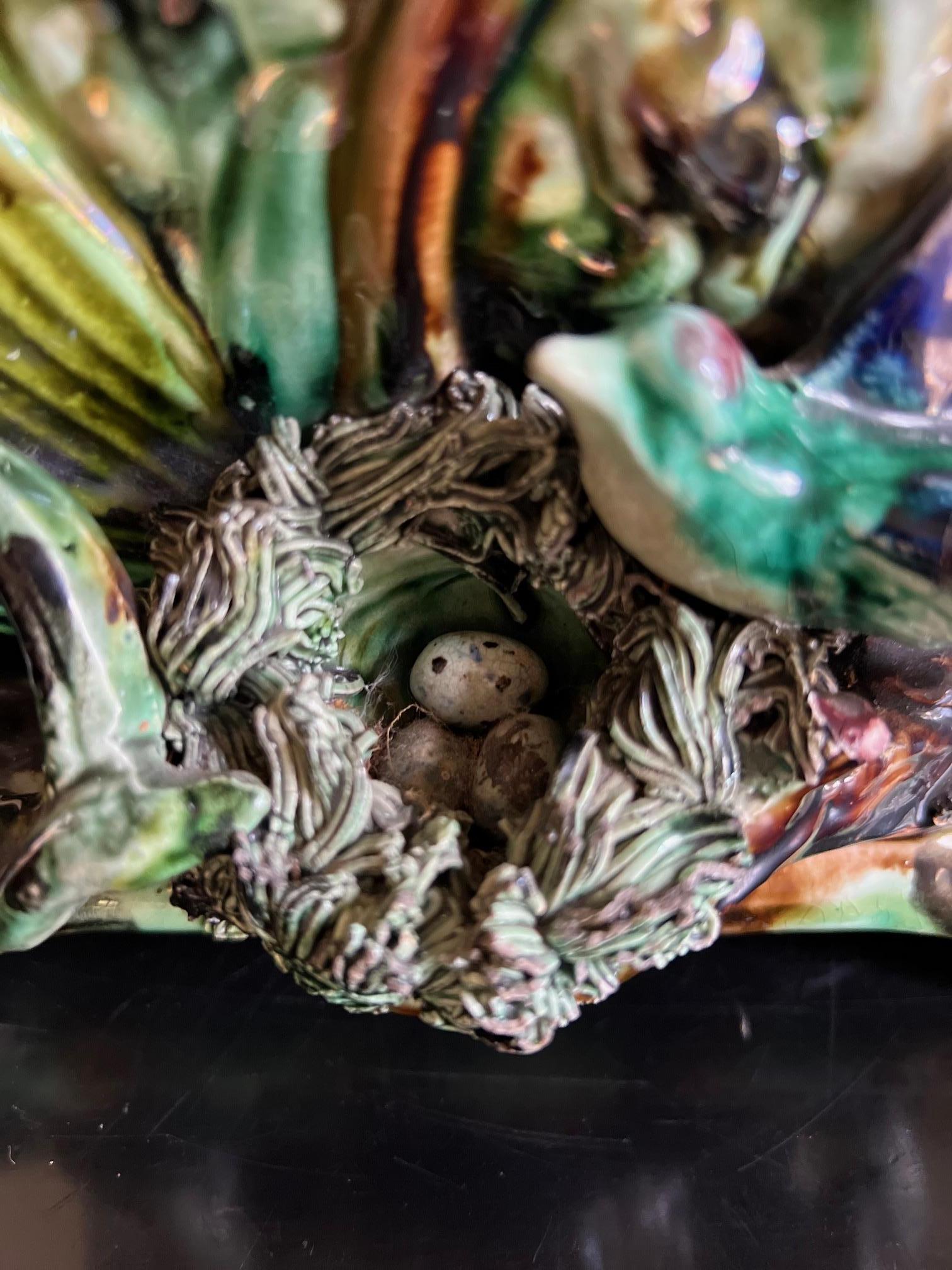 Antique French Ceramic Palissy Style Jardiniere, circa 1885 at 1stDibs