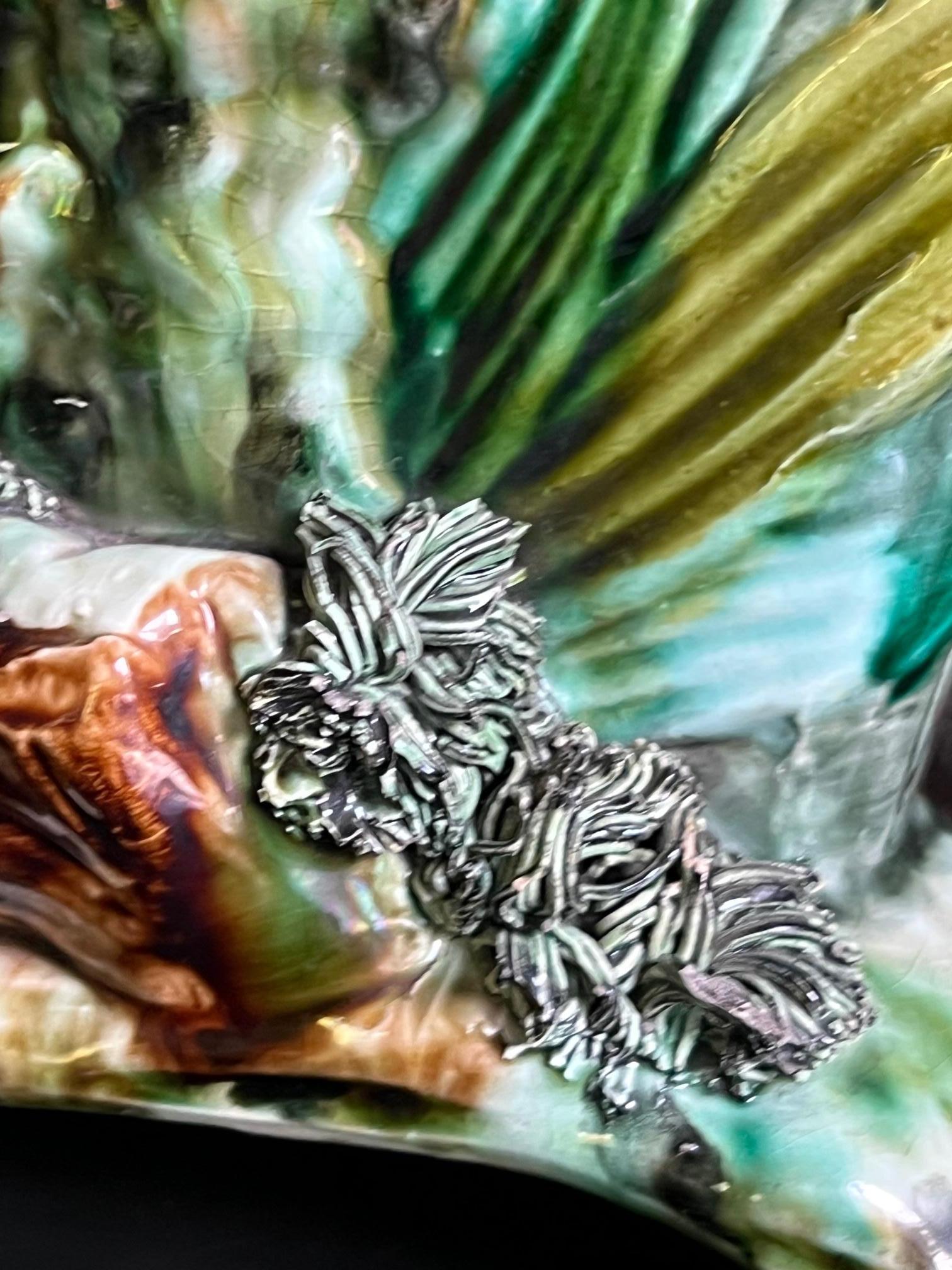 Antique French Ceramic Palissy Style Jardiniere, circa 1885 at 1stDibs