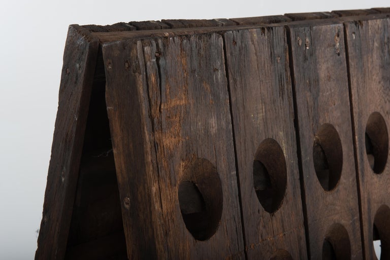 Antique French Champagne Two Side 120 Bottles Riddling Rack at 1stDibs ...