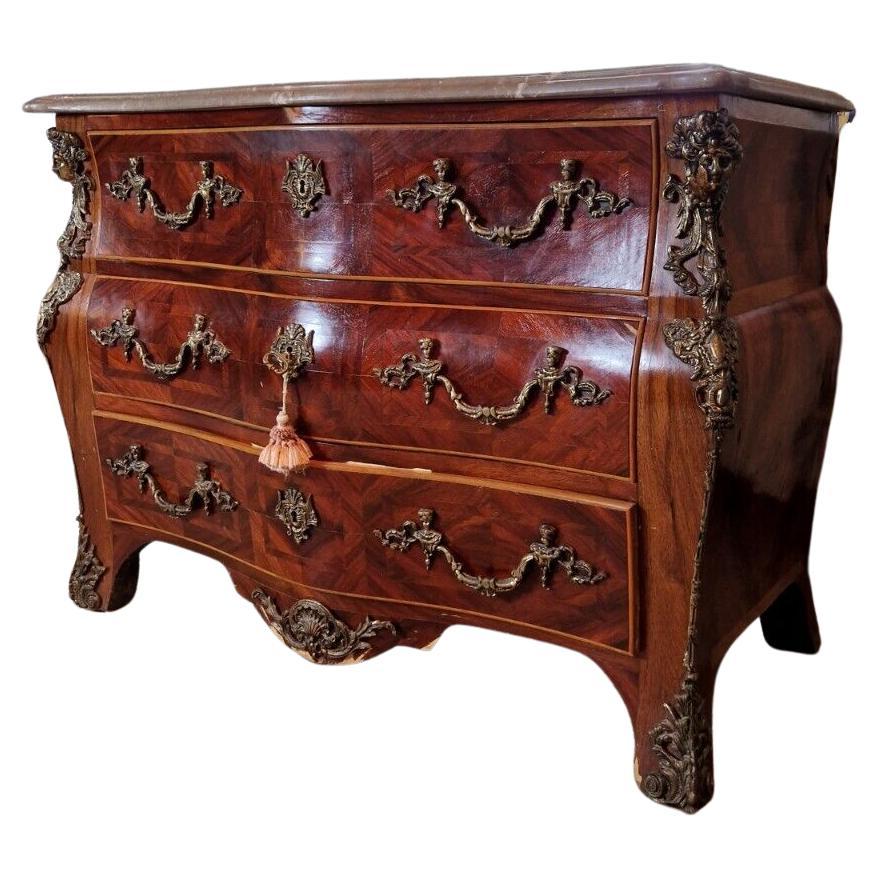 French Chinoiserie Style Bombe Chest at 1stDibs