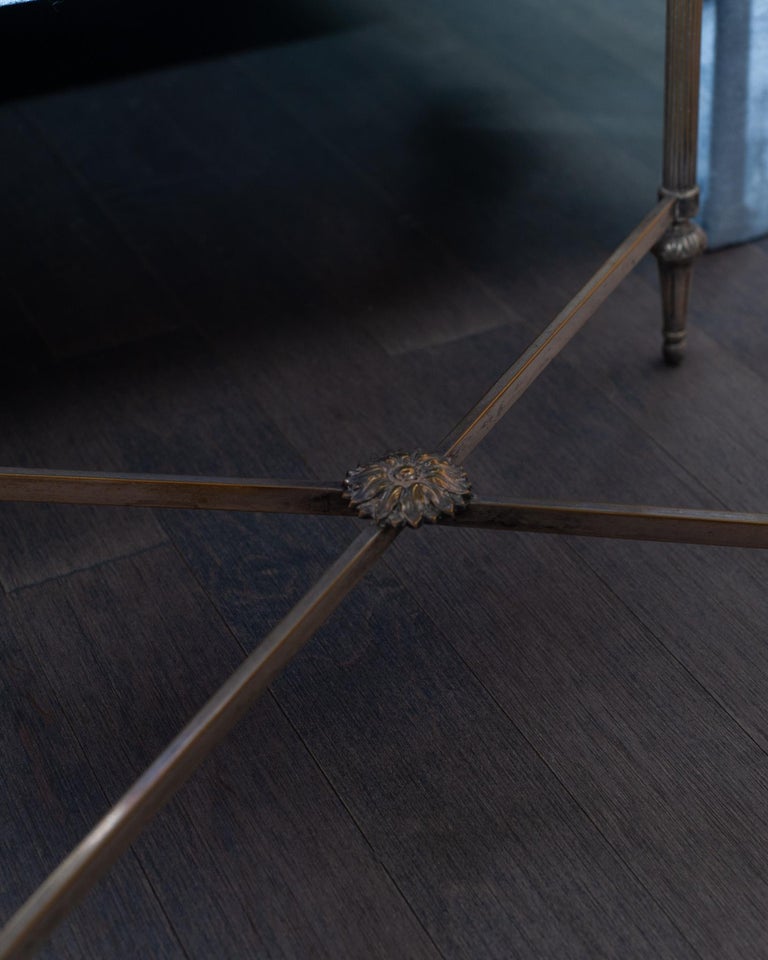 Antique French Christofle Table with Mirrored Top in Silver Metal For ...