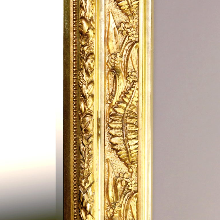 Antique French Classical Baroque Style Figural Giltwood Pier Mirror ...