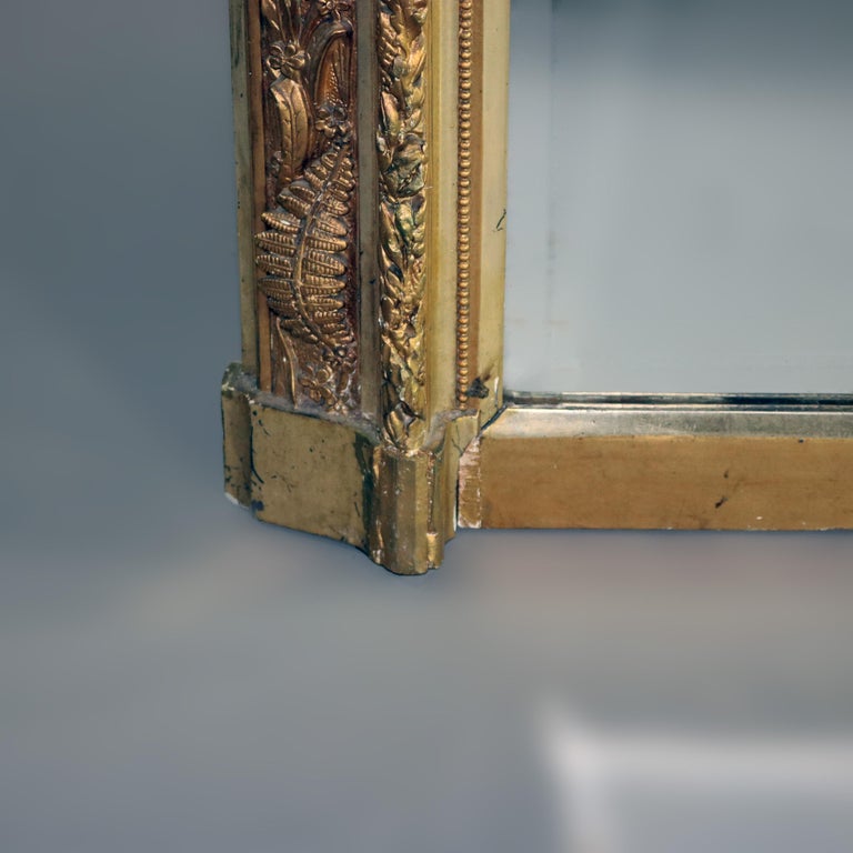 Antique French Classical Baroque Style Figural Giltwood Pier Mirror ...