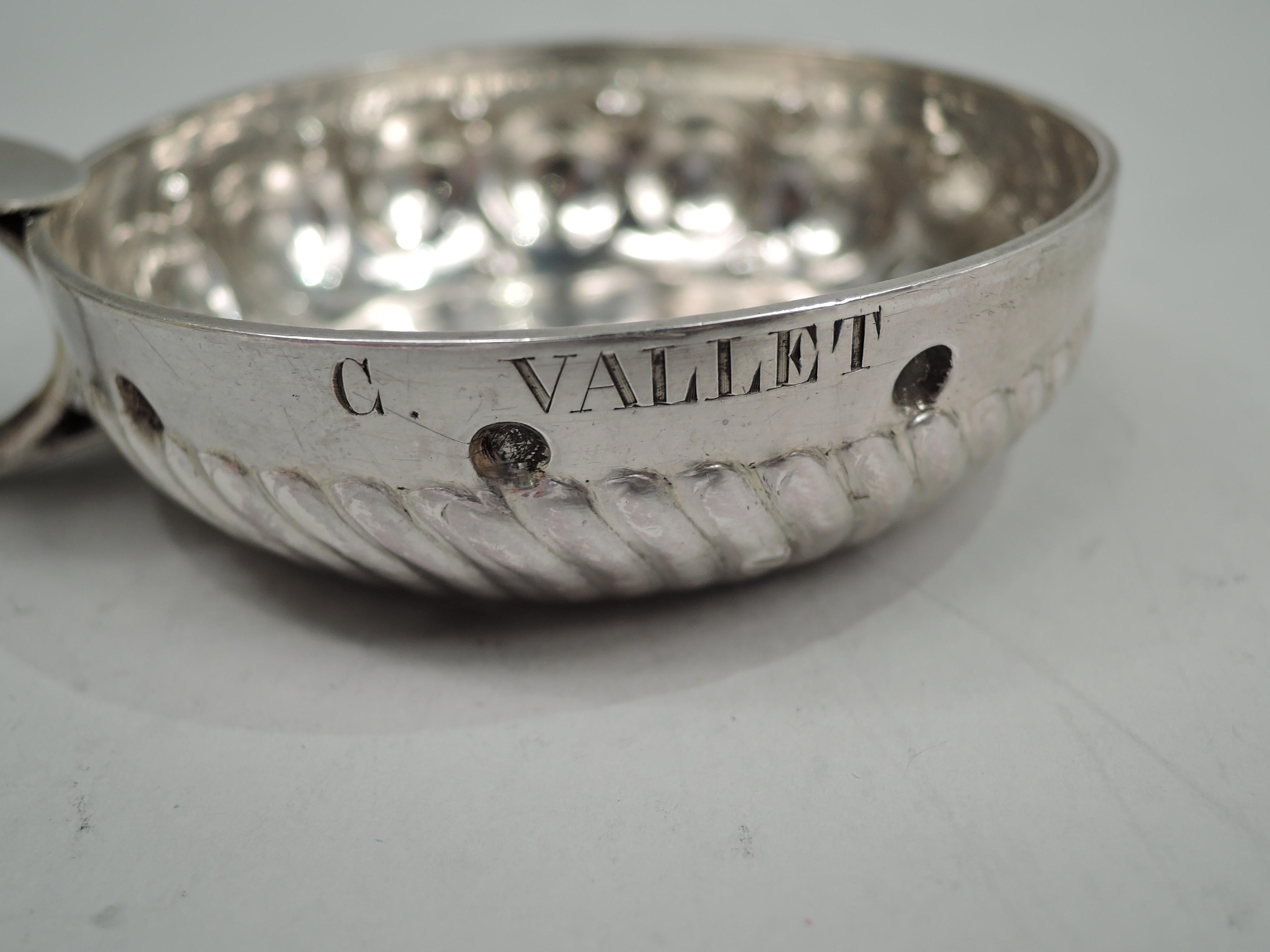 Antique French Classical Silver Wine Taster For Sale at 1stDibs
