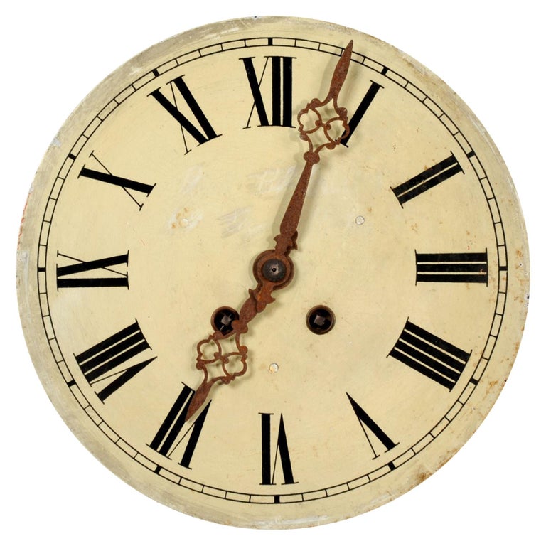 Antique French Clock Dial Face by Japy Freres, Industrial, Fully ...