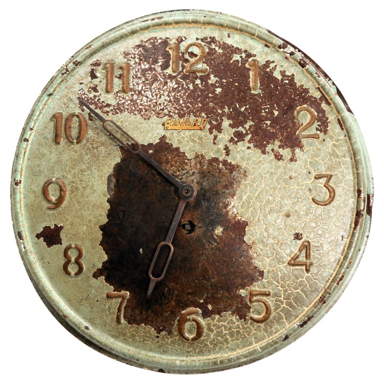 Antique French Clock Dial Face Industrial Fully Working at 1stDibs