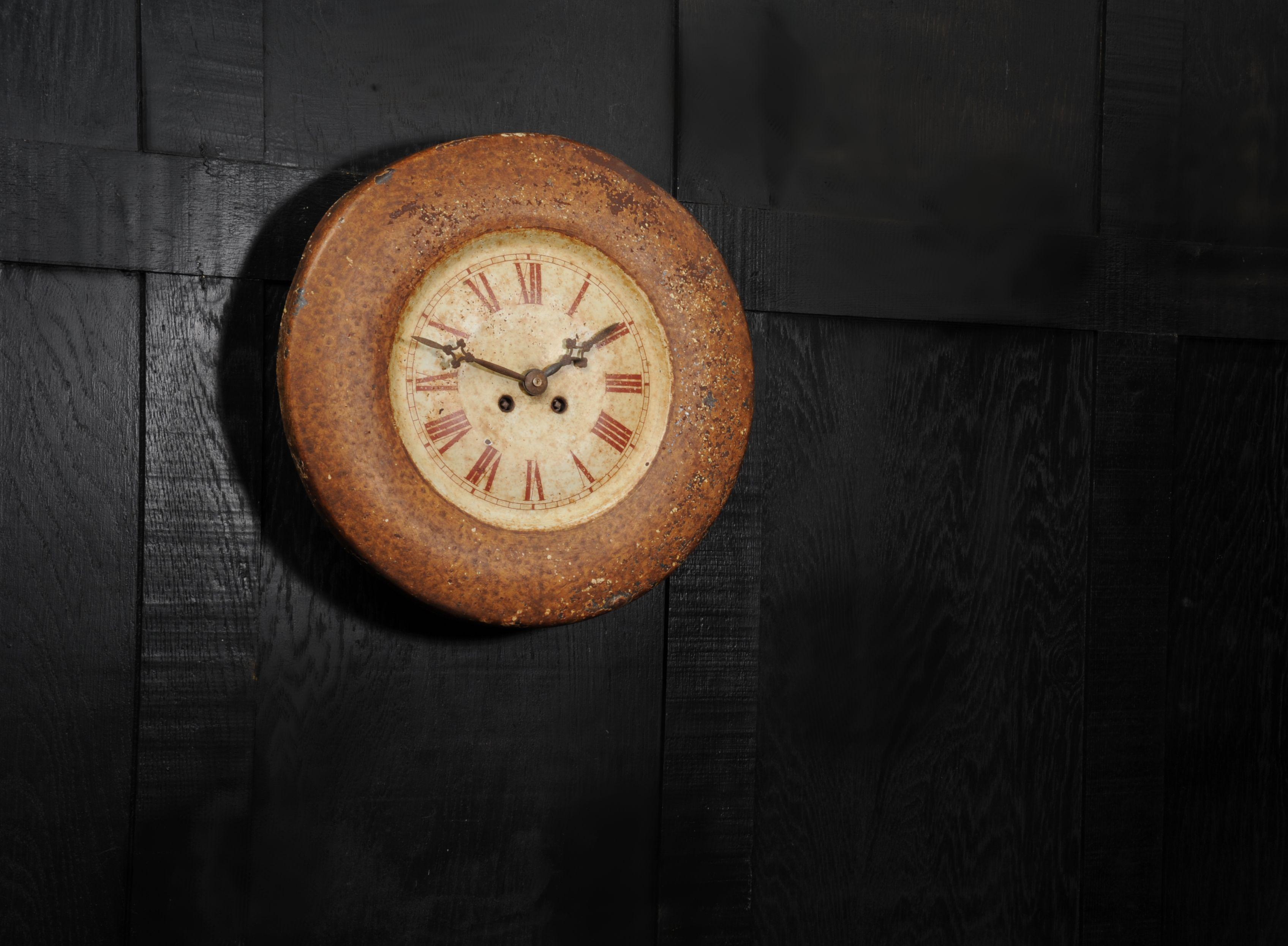 Antique French Clock Dial Face by Japy Freres, Industrial/Railway at ...