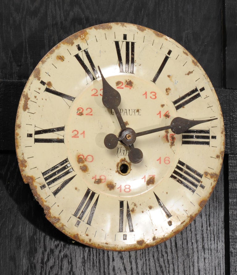 Antique French Clock Dial Face - Lepaute Paris - Industrial/Railway at ...