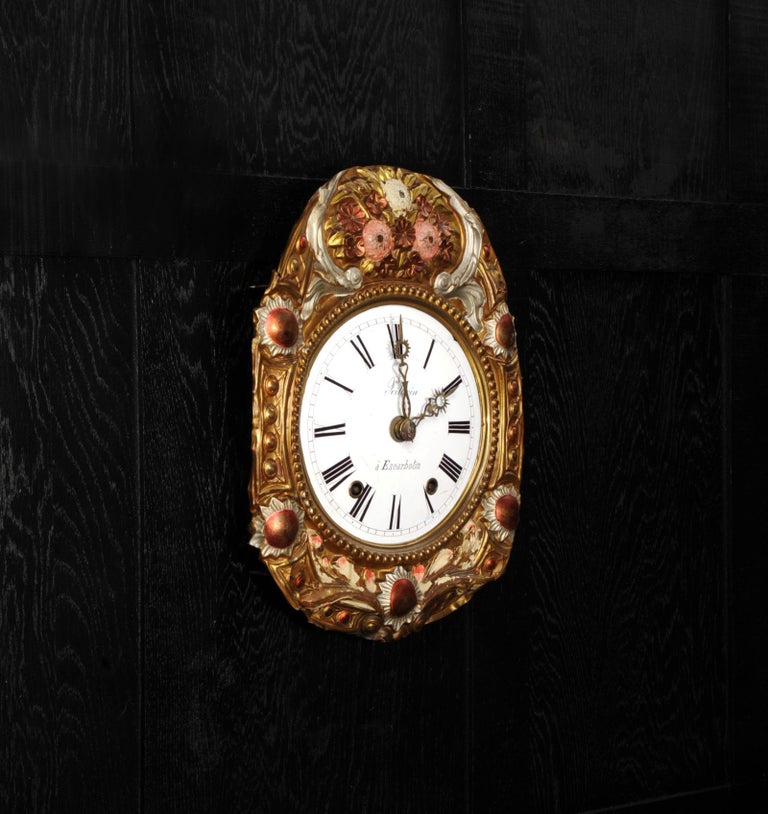 Antique French Clock Dial Face Wall Clock, Fully Working For Sale at ...