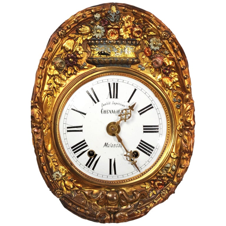 Antique French Clock Dial Face Wall Clock, Fully Working at 1stDibs