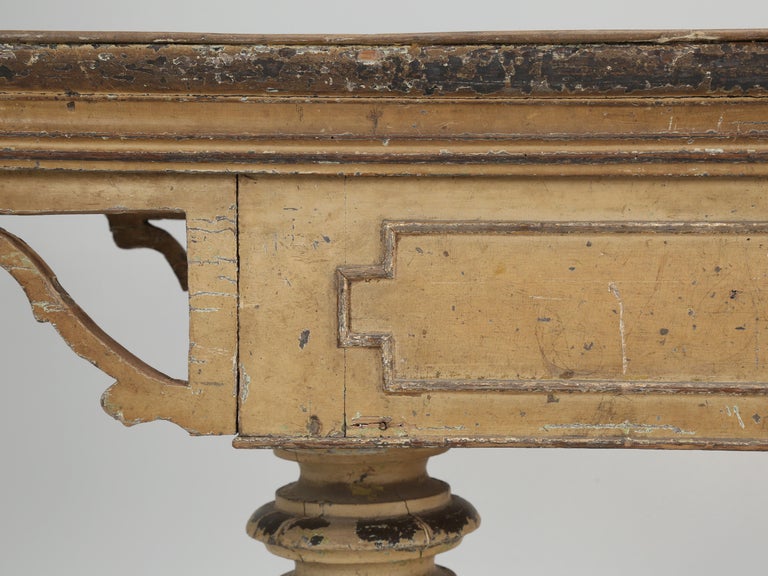 Antique French Console or Sofa Table Gilded Accents, Old Paint and a ...