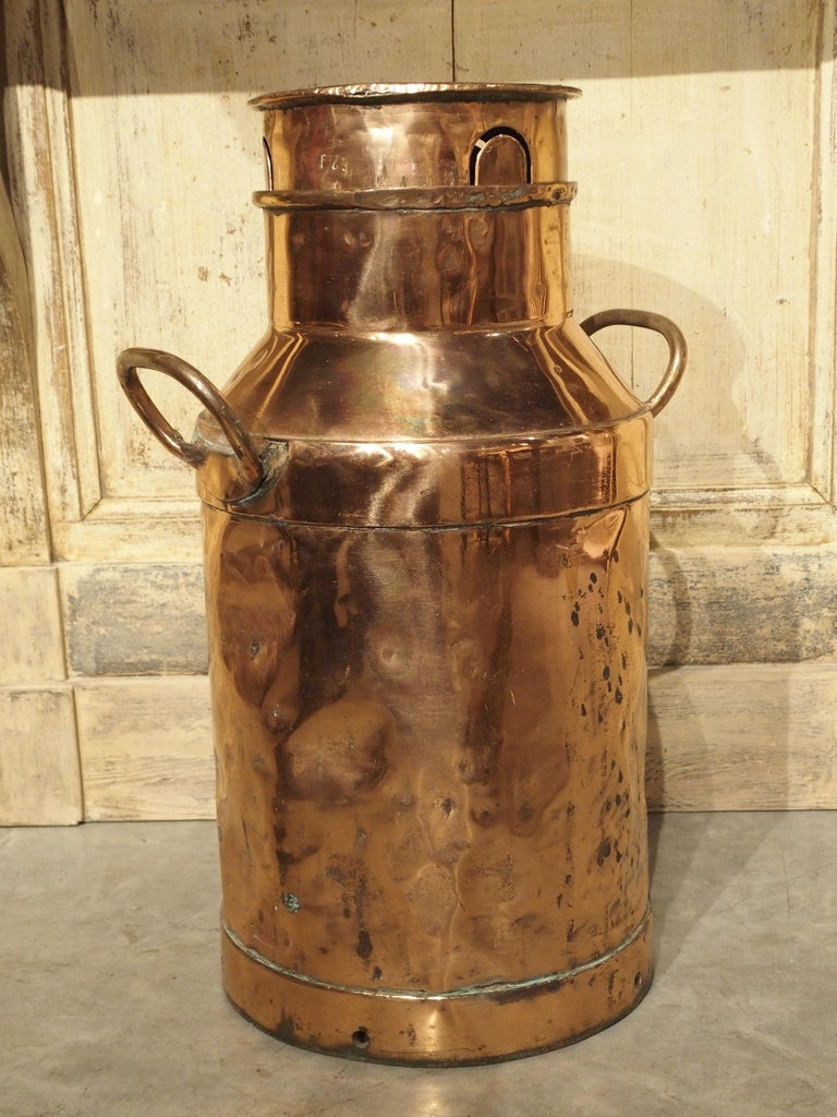 Antique French Copper Milk Container, Late 19th Century at 1stDibs