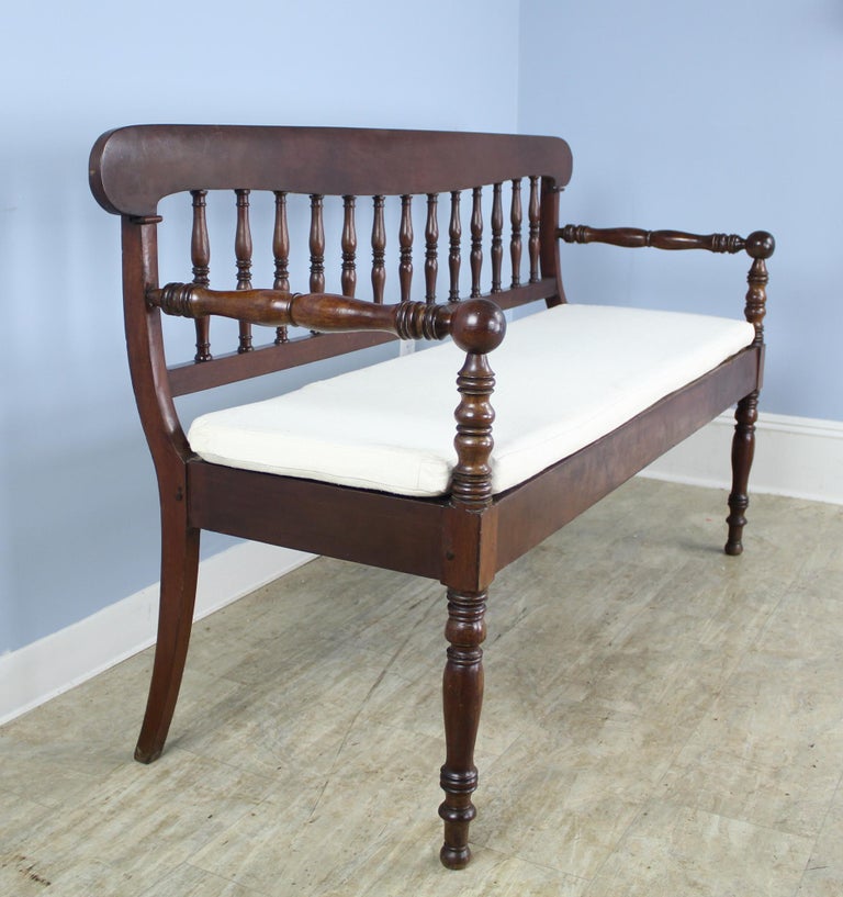 Antique French Country Mahogany Bench at 1stDibs | antique bench ...