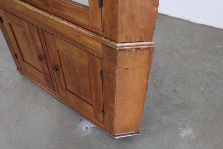 Antique French Country Pine Corner Cabinet, circa 1800's at 1stDibs