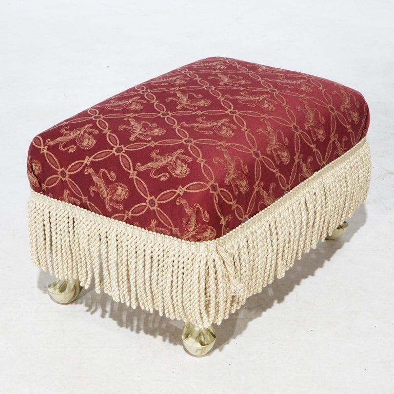Antique French Country Style Upholstered Footstool, circa 1920 For Sale ...