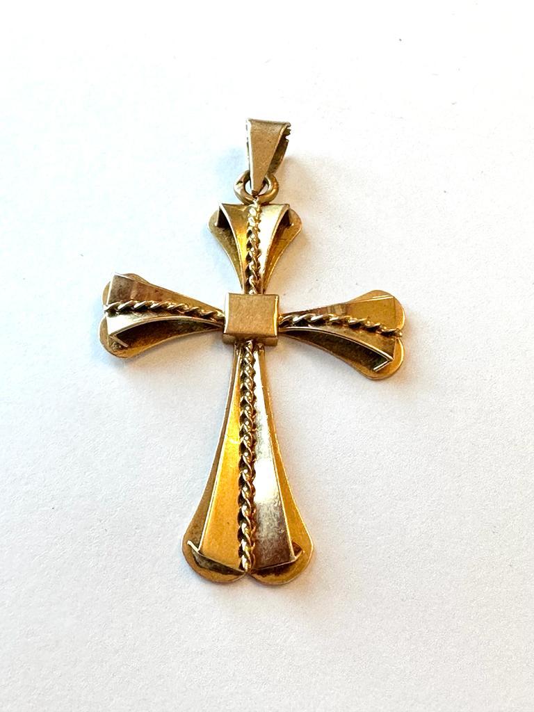 Antique French Cross 18 Karat Gold with Templar Motifs For Sale at 1stDibs