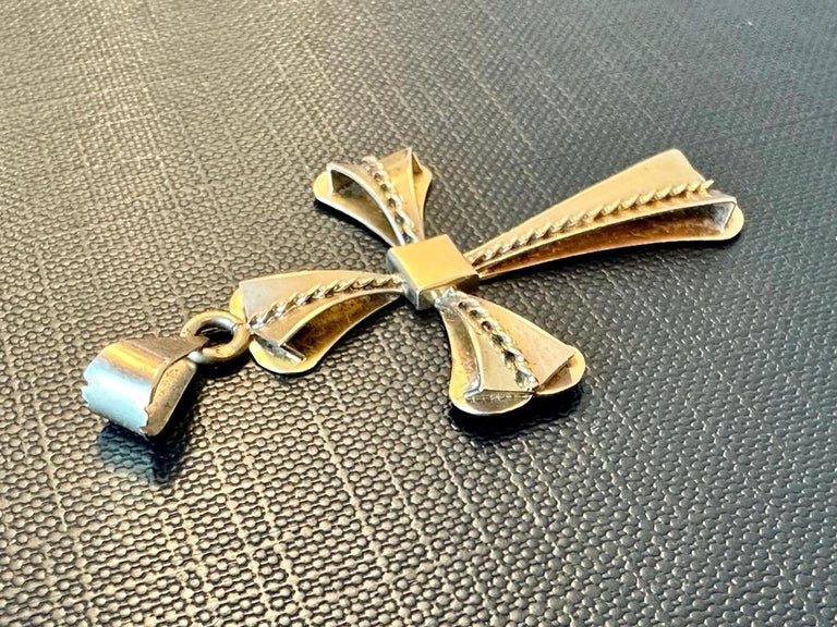 Antique French Cross 18 Karat Gold with Templar Motifs For Sale at 1stDibs
