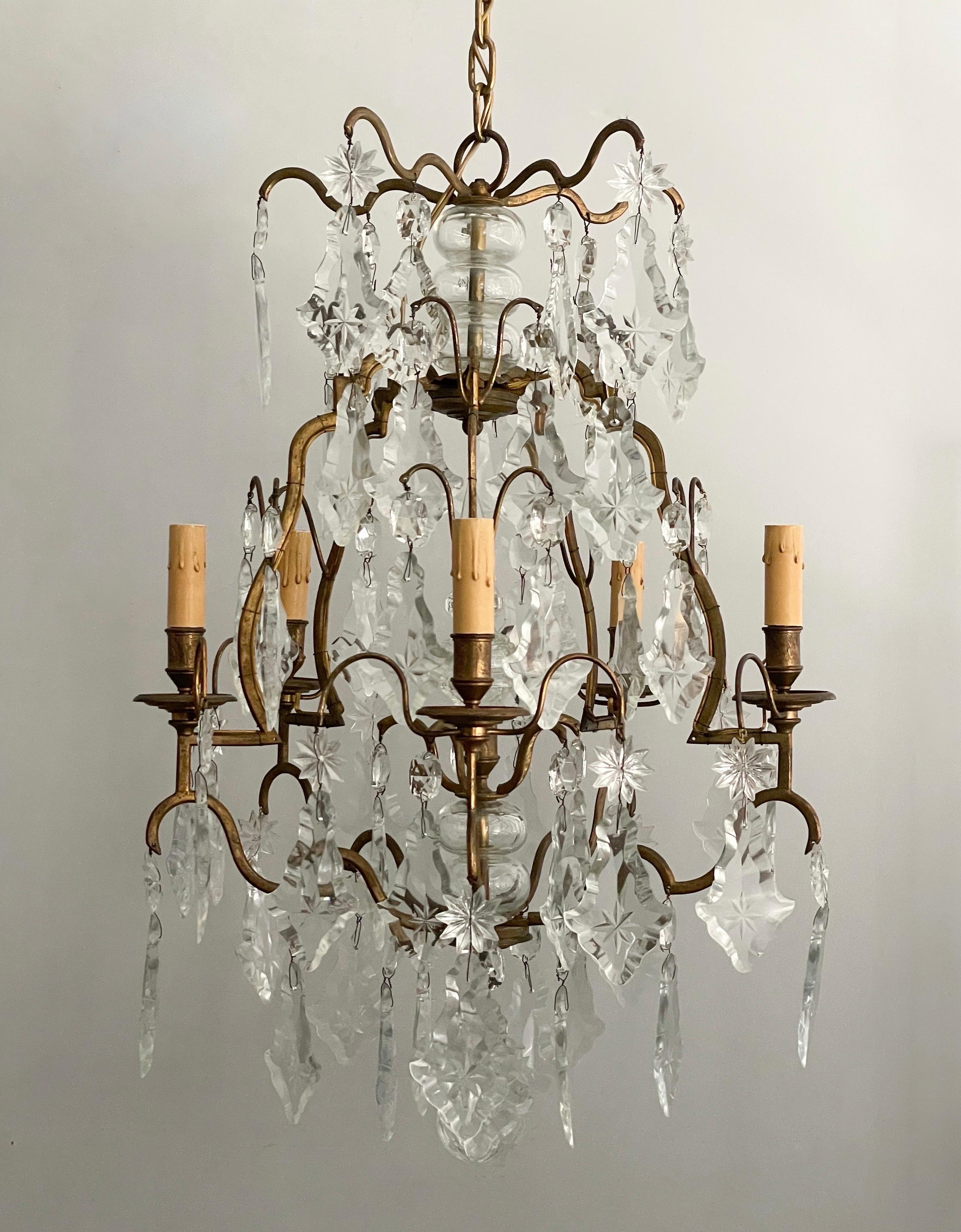 Antique French Crystal Chandelier For Sale at 1stDibs