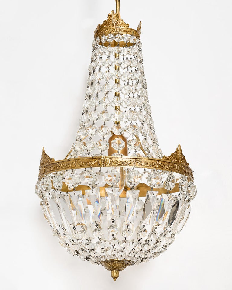 Antique French Crystal Chandelier For Sale at 1stDibs