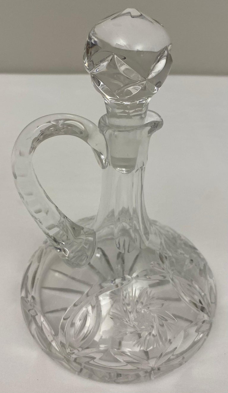 Antique French Crystal Cruet Set, Oil and Vinegar Service For Sale at ...