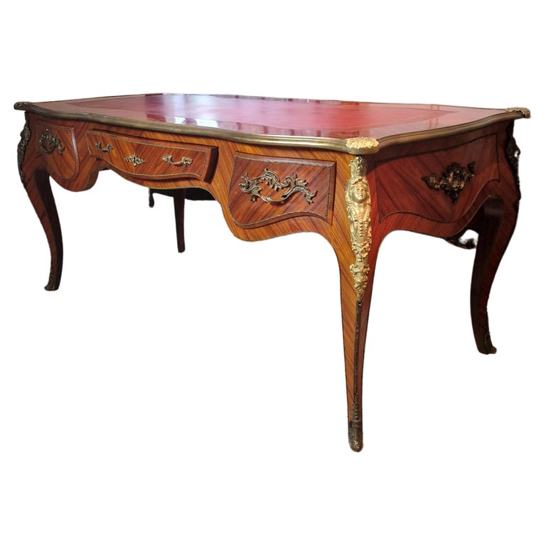 Antique French Desk Louis XV Writing Desk Rococo Style For Sale at 1stDibs