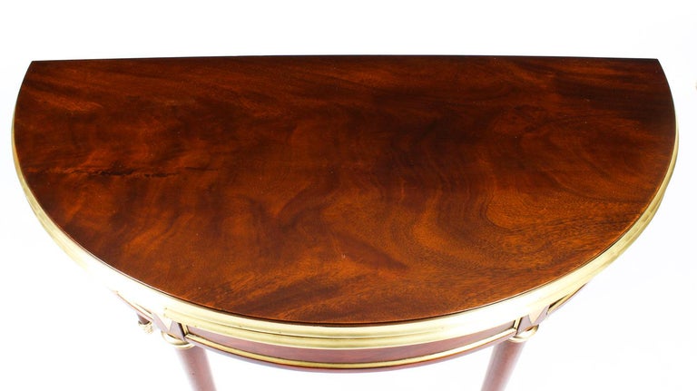 Antique French Directoire Brass Mounted Card Table, Early 19th Century ...