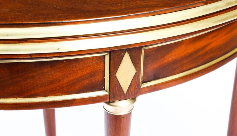 Antique French Directoire Brass Mounted Card Table, Early 19th Century ...